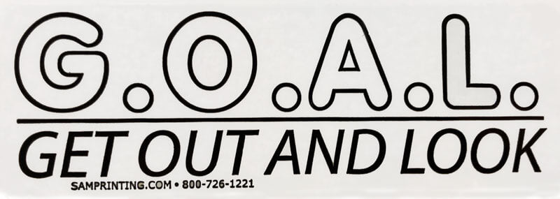 G.O.A.L. Get Out And Look Side Mirror Stickers – SAMprinting