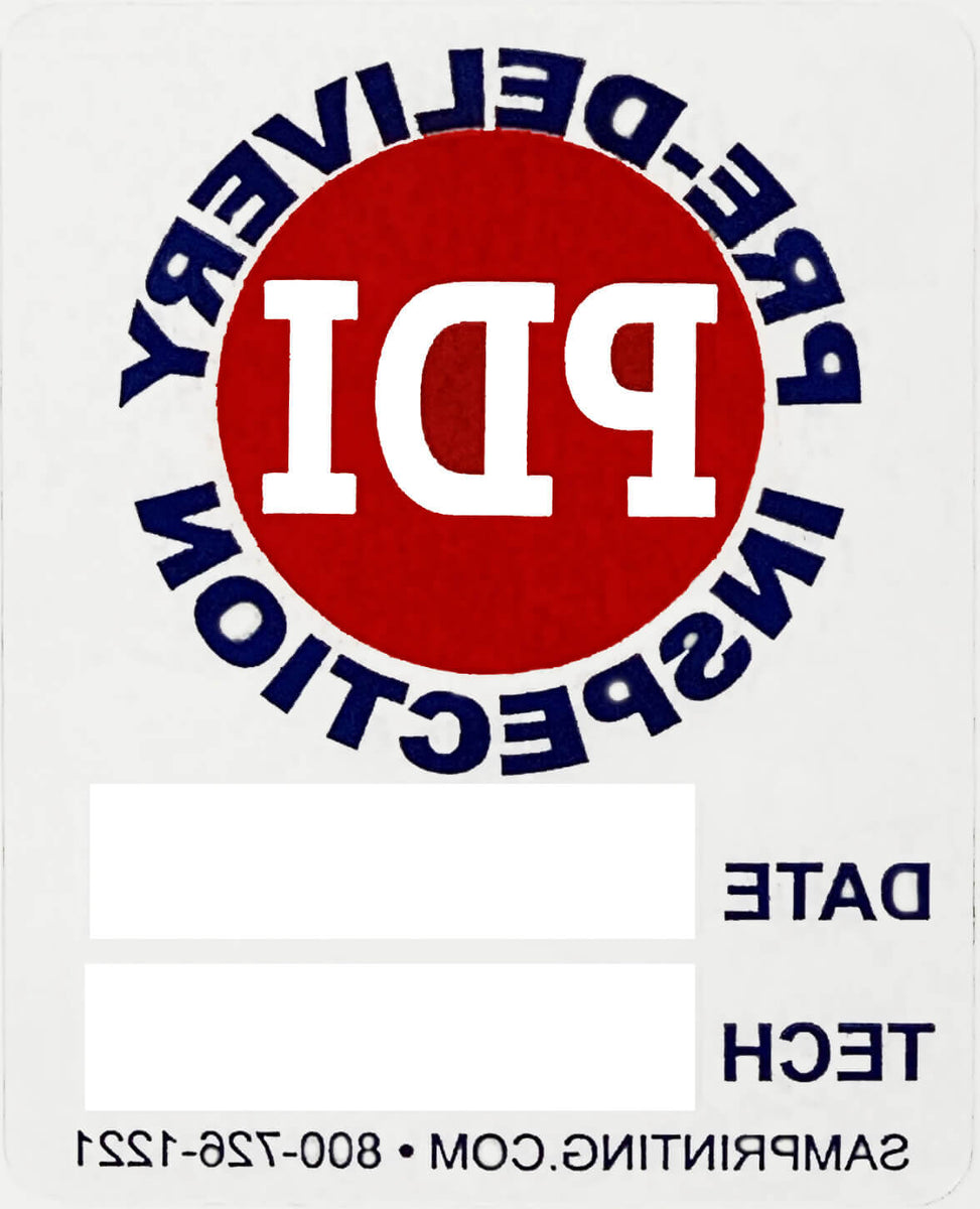 Generic PDI Window Stickers – SAMprinting