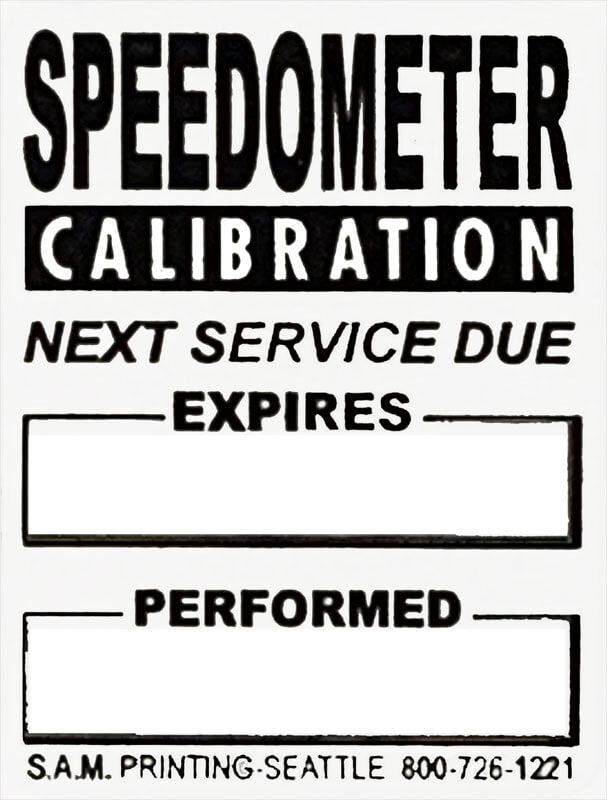 Generic Speedometer Calibration Window Stickers – SAMprinting